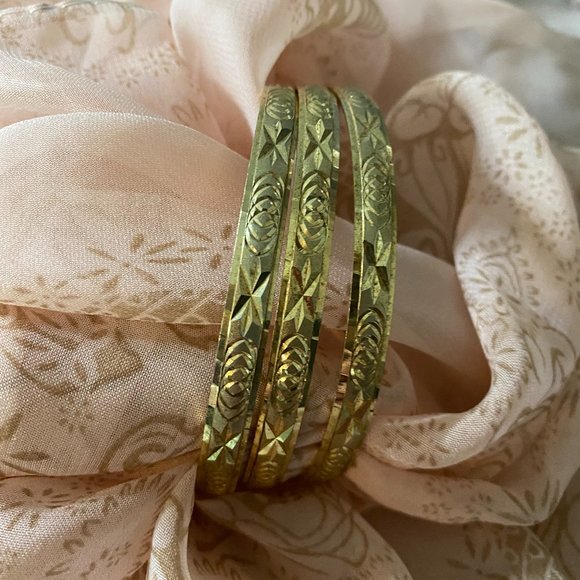 Jewelry | Vintage Gold Bangle Bracelets | Poshmark